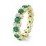Garland Diamond and Emerald Eternity Band Ring in 14k Gold|My Love