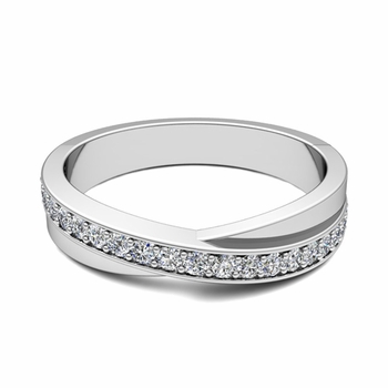 Custom Infinity Wedding Anniversary Ring Band for Her Diamonds Gemstones