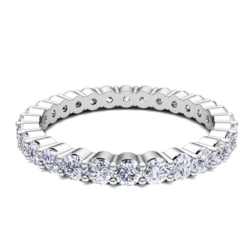 Pave Diamond Eternity Band in Platinum My Love Wedding Ring