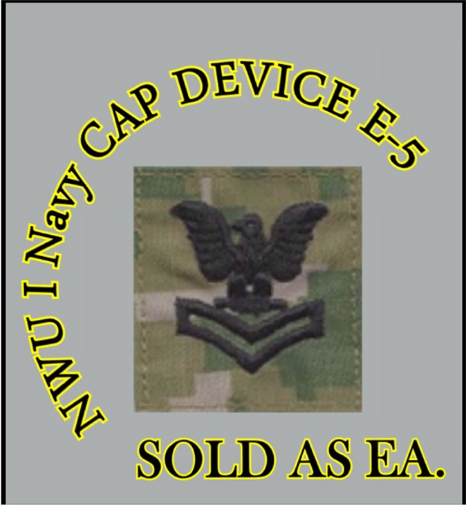 Cap Device embroidered, WOODLAND DIGITAL, 2nd Class Petty Officer E-5 ...