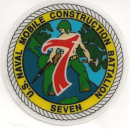 COMMAND HARDHAT STICKERS, Naval Mobile Construction Battalion 7