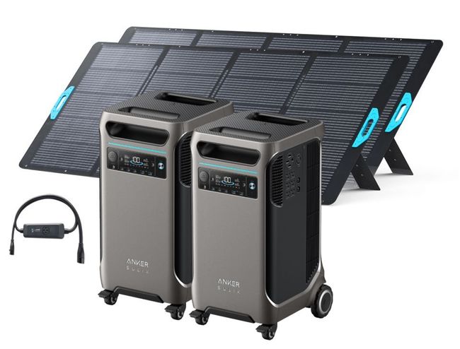 2x Anker SOLIX F3800 12 kW Double Power Hub Solar Generator Kit - With ...
