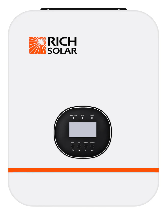 Rich Solar 3000 Watt (3kW) 48 Volt Off-grid Hybrid Solar Inverter ...