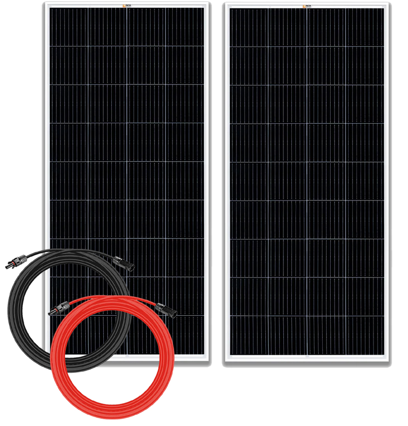 Rich Solar 400 Watt 12V Monocrystalline Solar Panel Add on Kit ...