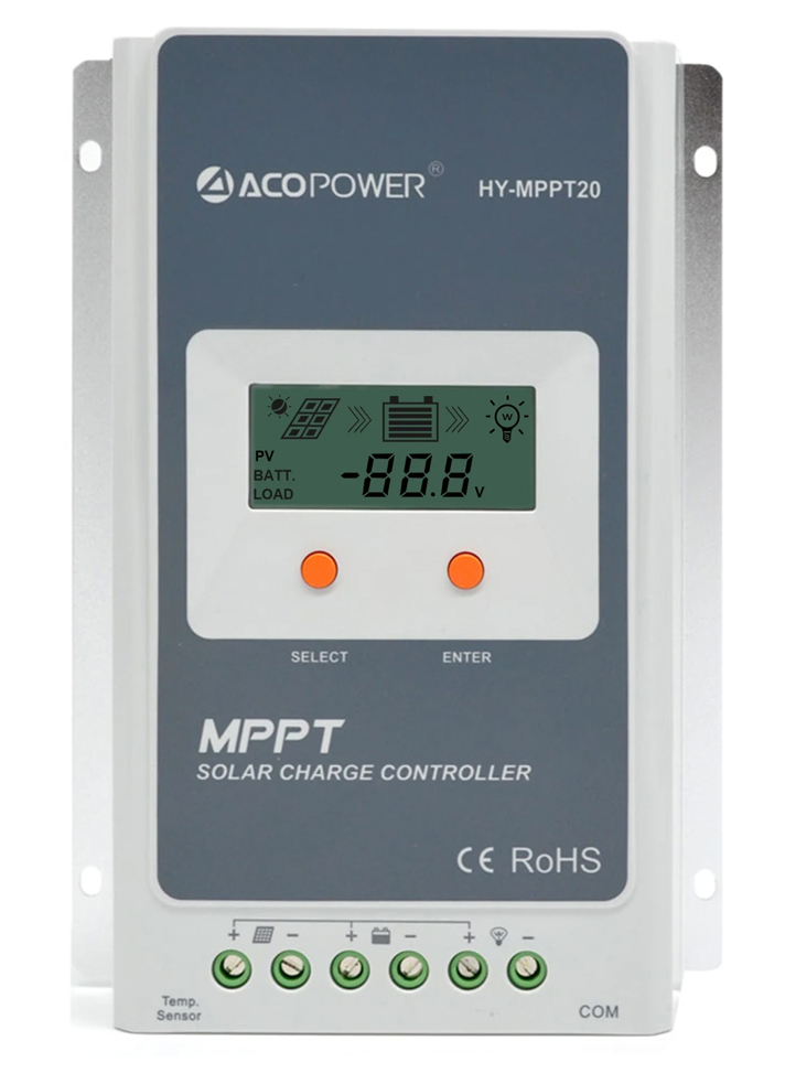 ACO Power 20A MPPT Solar Charge Controller