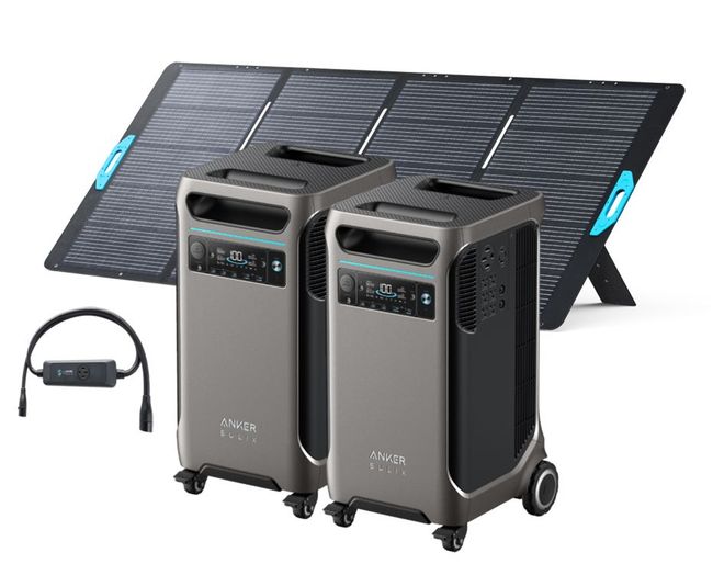 2x Anker SOLIX F3800 12 kW Double Power Hub Solar Generator Kit - With ...