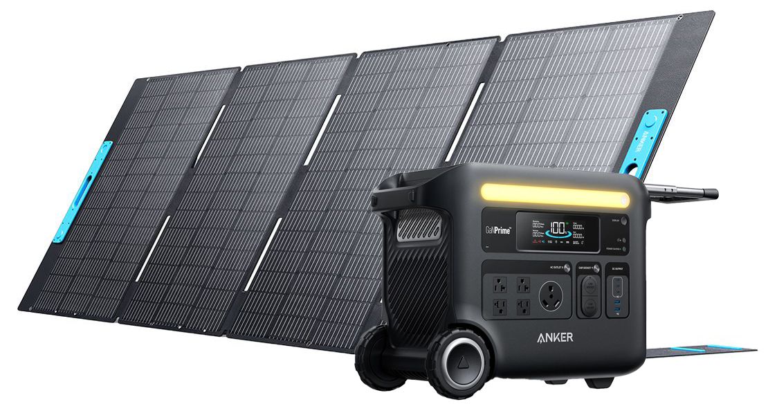 Anker SOLIX F2600 Portable Solar Generator with 400W Anker Solar Panel ...