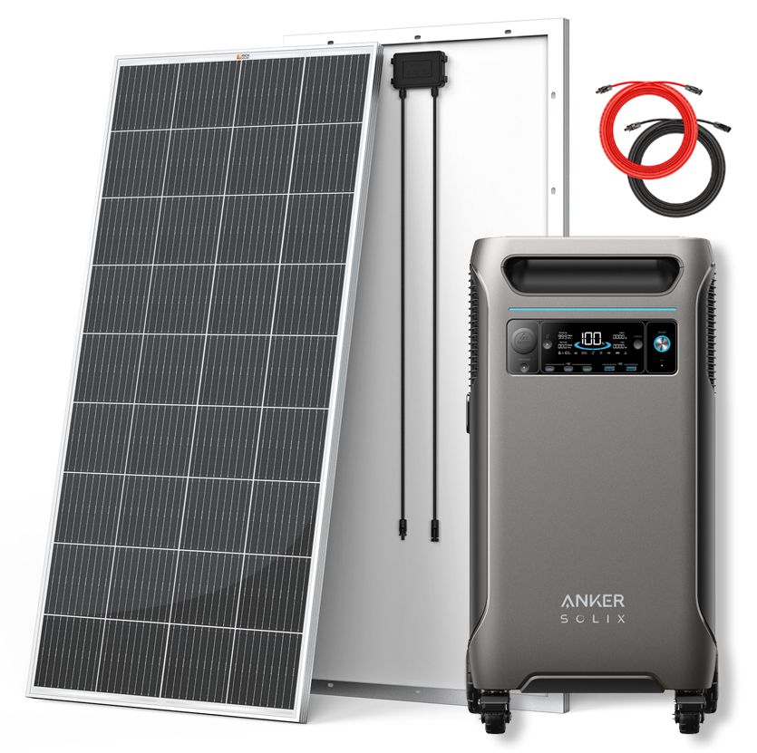 Anker SOLIX F3800 Solar Generator - 3840Wh - With 2x 200W Rich Solar Panels
