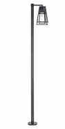 Everest Solar Lamp Post with GS Solar LED Light Bulb - Black