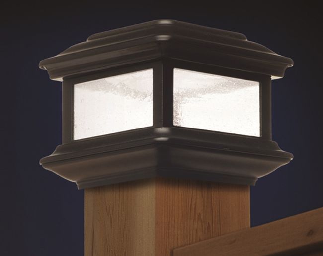 Classy Caps Colonial Solar Post Cap Black for 4x4 Posts