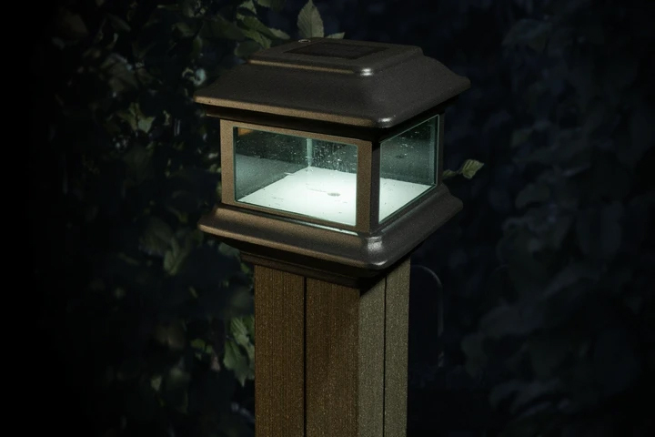 Classy Caps Colonial Solar Post Cap Black for 4x4 Posts