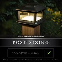 Classy Caps Colonial Solar Post Cap Black for 4x4 Posts - 4 Pack