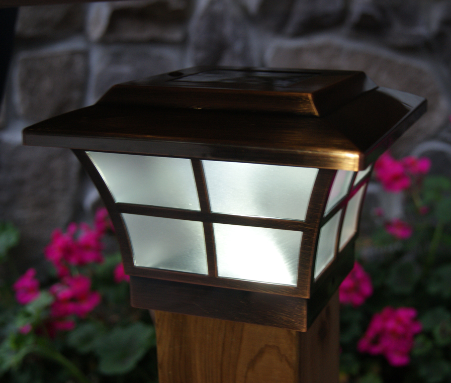 Classy Caps Copper Prestige Solar Post Cap for 4x4 Posts