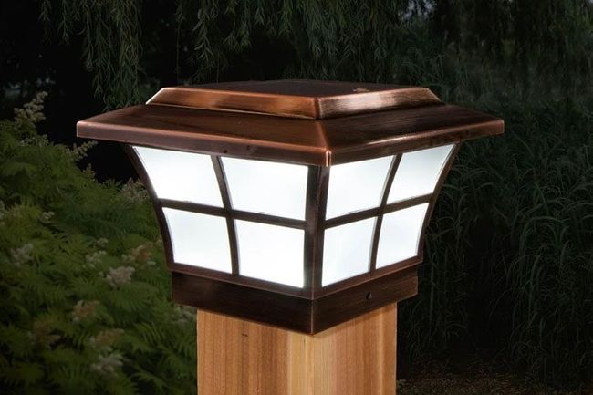 Classy Caps Copper Prestige Solar Post Cap for 4x4 Posts