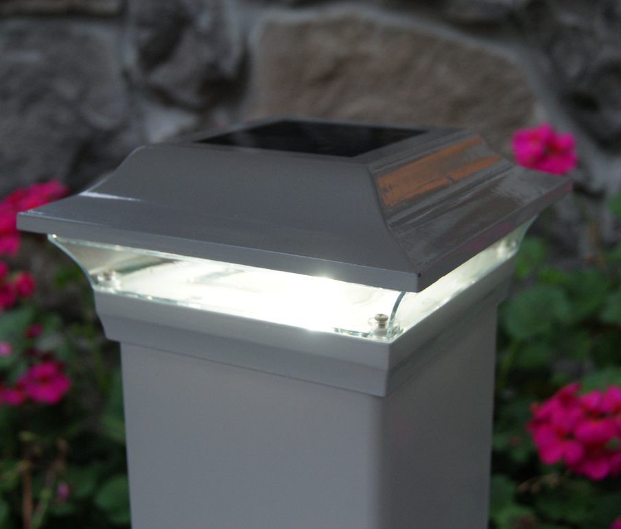 Classy Caps Imperial Solar Post Cap Light Available in Black or White ...