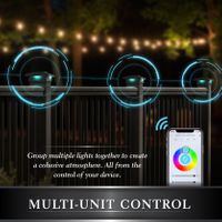 Classy Caps Lumineer Smart Solar Post Cap in Black