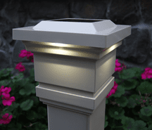 Classy Caps Imperial Solar Post Cap Light Available in Black or White ...