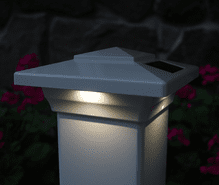 Classy Caps Imperial Solar Post Cap Light Available in Black or White ...