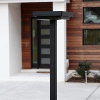 Contemporary Square Solar Post Light with Modern Square Pole