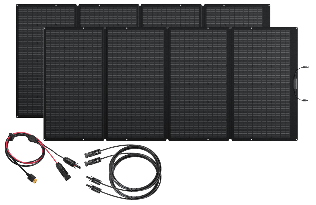 EcoFlow 800W Solar Panel Add On Kit - 400W - 2 Pack with XT60 and MC4 ...