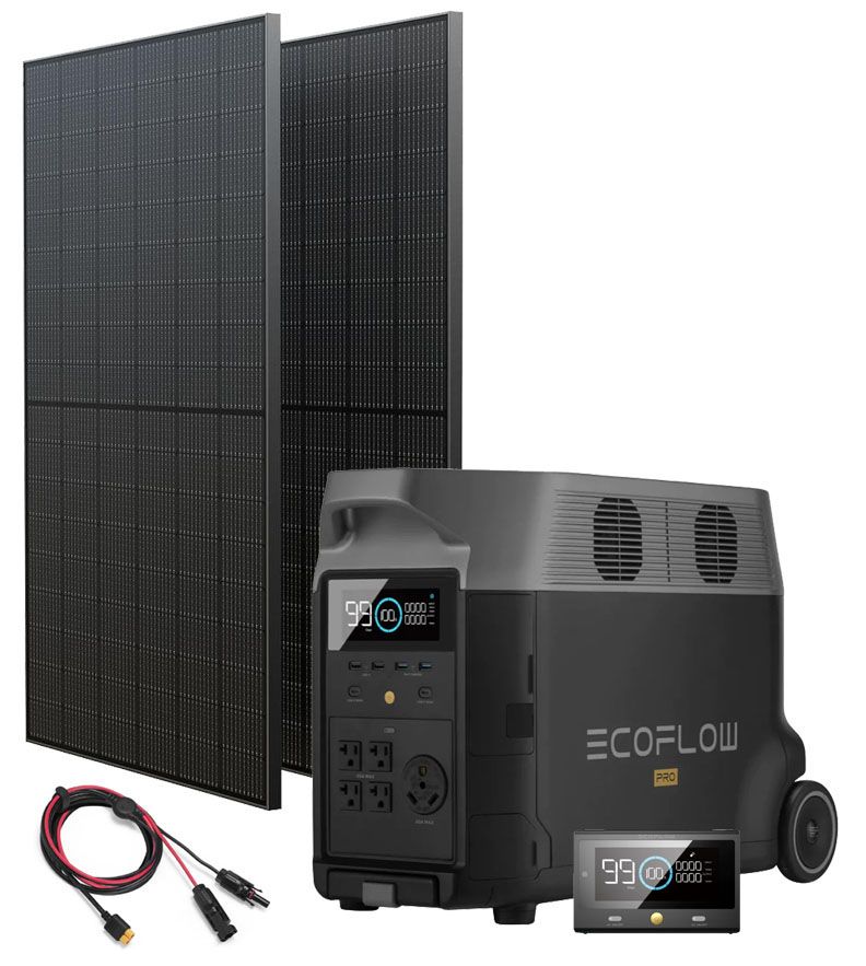 EcoFlow Delta Pro Portable Rigid Solar Generator Kit - With 2 - 400 ...