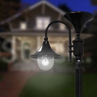 Everest Solar Lamp with GS Solar LED Light Bulb in Black - Fits ...