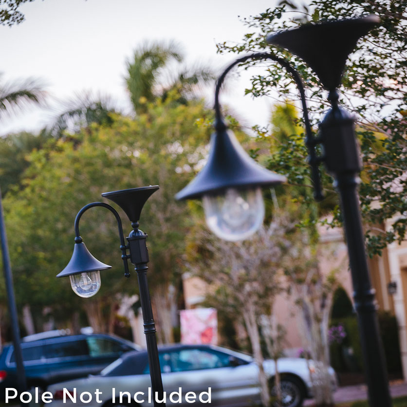 Everest Solar Lamp with GS Solar LED Light Bulb in Black - Fits ...