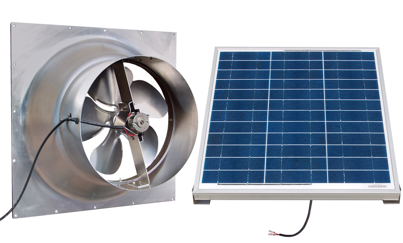 Gable Mounted Solar Attic Fan - 65 Watts - 3350 sq ft