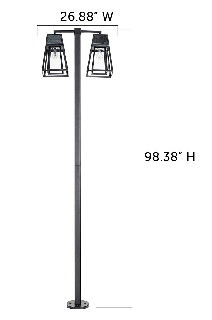Gama Sonic Aria Double Lamp Solar Post Light