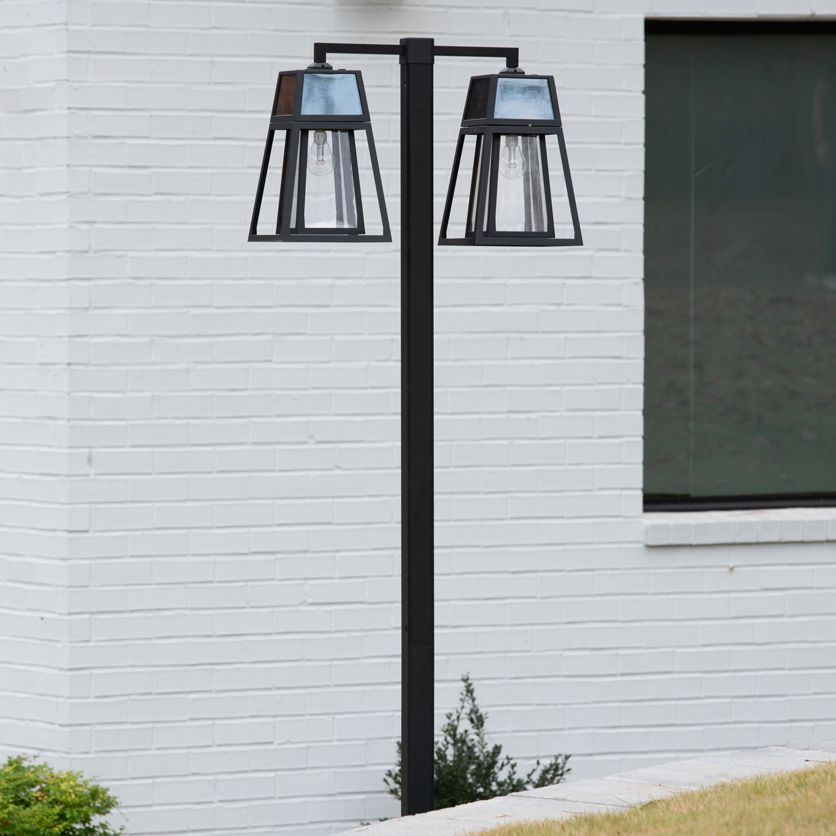 Gama Sonic Aria Double Lamp Solar Post Light