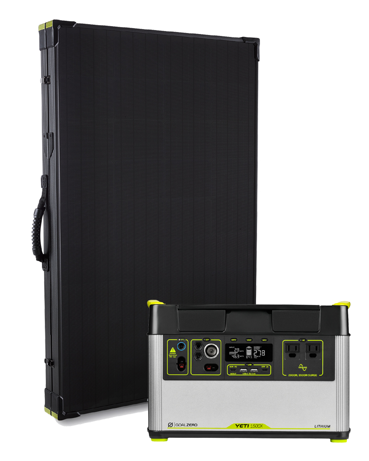 Goal Zero Yeti 1500X Portable Solar Generator Kit with Boulder 200 ...