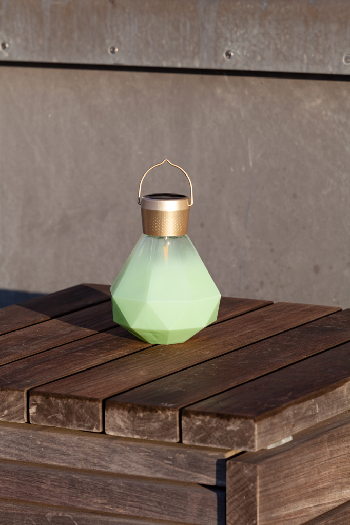 Jade Gem Light Glass Solar Lantern