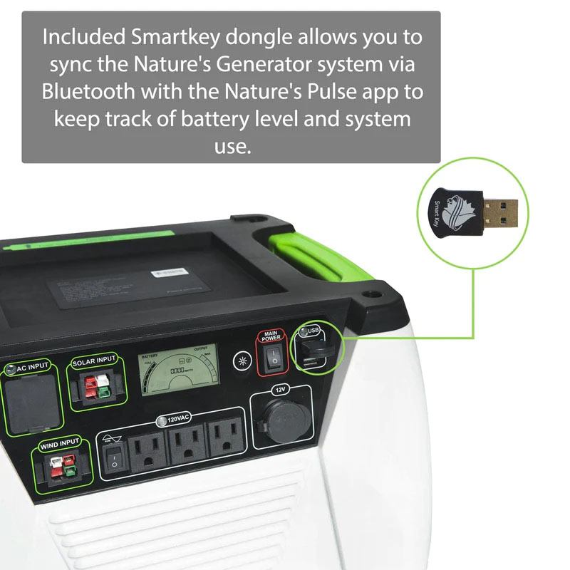 Natures Generator Portable 1800-Watt Solar Generator - Gold Kit