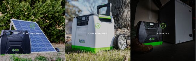 Natures Generator Portable 1800-Watt Solar Generator - Gold Kit