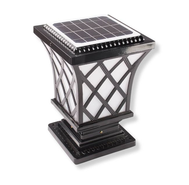 Premium Classic Solar Pillar Light In Black