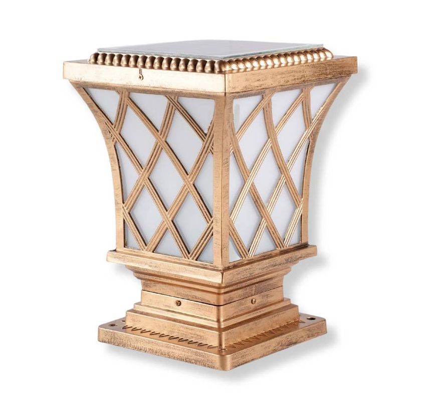 Premium Classic Solar Pillar Light In Bronze