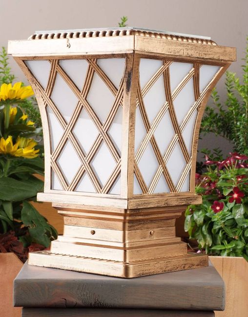 Premium Classic Solar Pillar Light In Bronze