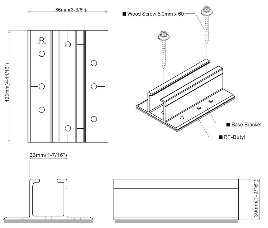 Rail-Less Solar Panel Racking - Mount up to 2x Solar Panels