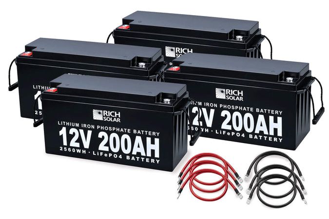 Rich Solar 12V - 800AH - 10.2kWh Lithium Battery Bank