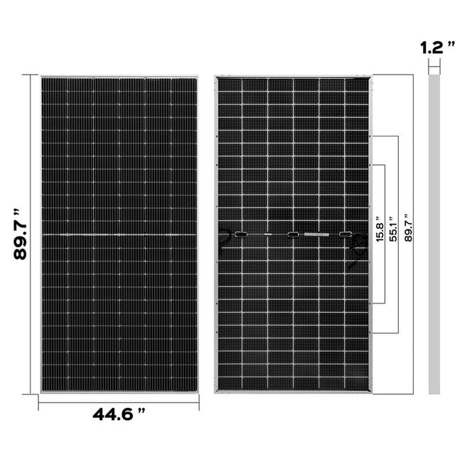 Rich Solar Mega 550 Watt Bifacial Solar Panels - 10 Pack - High ...