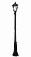 Everest Solar Lamp Post with GS Solar LED Light Bulb - Black