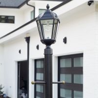 Royal Solar Lamp with GS-Solar LED Light Bulb with 3 Inch Fitter - Black