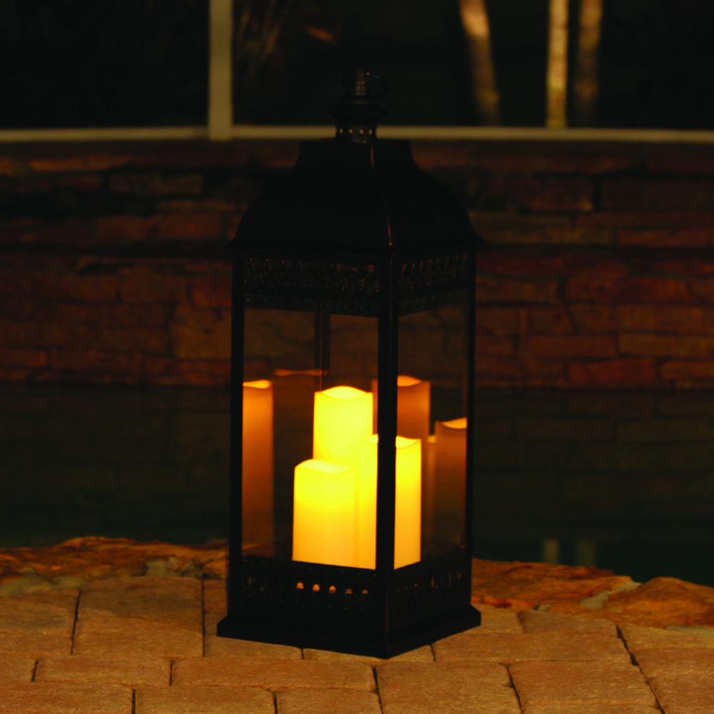 San Nicola Triple LED Candle Lantern