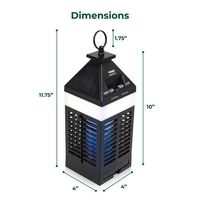 Solar Bug Zapper Lantern with 360 Easy Clean Brush