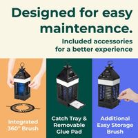 Solar Bug Zapper Lantern with 360 Easy Clean Brush