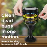 Solar Bug Zapper Torch with 360 Easy Clean Brush