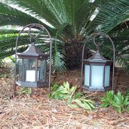 Solar Flickering Candle Lantern - Tabletop - Frosted Glass