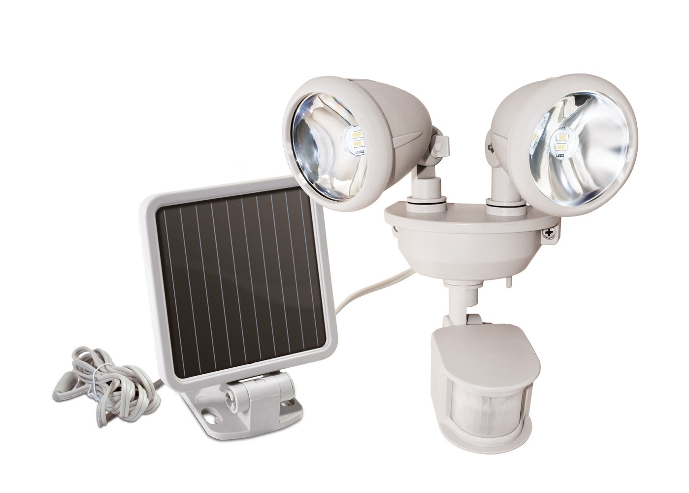 Solar LED Dual Security Motion Sensor Spotlight