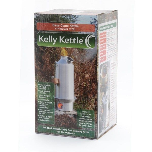 Stainless Steel Base Camp Large Kettle By Kelly Kettle For Camping And ...