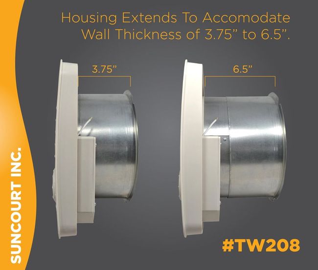 Suncourt ThruWall Variable Speed Room to Room Transfer Fan